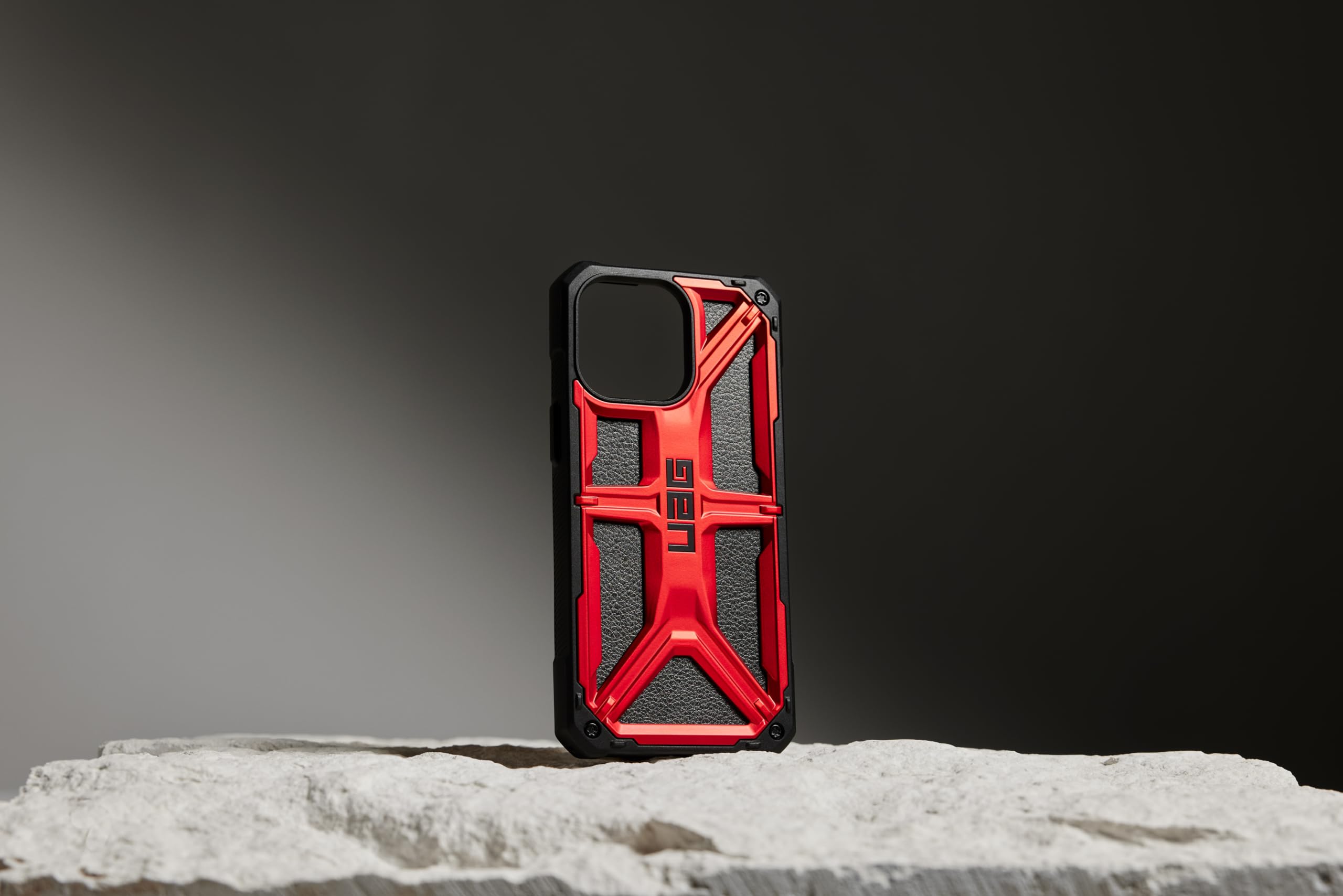 URBAN ARMOR GEAR UAG Designed for iPhone 15 Pro Max Case 6.7" Monarch Crimson Bundle with UAG Screen Protector Glass Shield Plus 6.7"