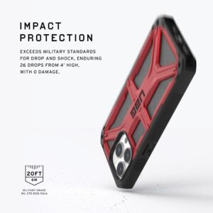 URBAN ARMOR GEAR UAG Designed for iPhone 15 Pro Max Case 6.7" Monarch Crimson Bundle with UAG Screen Protector Glass Shield Plus 6.7"