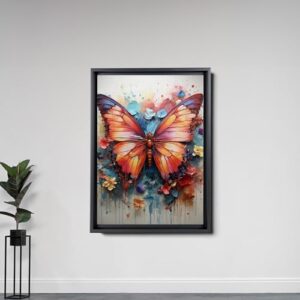 Abstract Painting Buy Canvas Wall Art, Butterfly Painting Art, Butterfly canvas, bedroom Butterfly wall art,Watercolor abstract Butterfly canvas painting