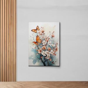 Abstract Painting Buy Canvas Wall Art, Butterfly Painting Art, Butterfly canvas, bedroom Butterfly wall art,Watercolor abstract Butterfly canvas painting