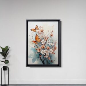 Abstract Painting Buy Canvas Wall Art, Butterfly Painting Art, Butterfly canvas, bedroom Butterfly wall art,Watercolor abstract Butterfly canvas painting