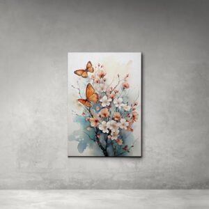 Abstract Painting Buy Canvas Wall Art, Butterfly Painting Art, Butterfly canvas, bedroom Butterfly wall art,Watercolor abstract Butterfly canvas painting