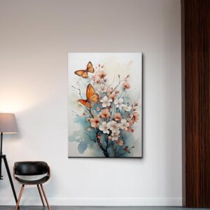 Abstract Painting Buy Canvas Wall Art, Butterfly Painting Art, Butterfly canvas, bedroom Butterfly wall art,Watercolor abstract Butterfly canvas painting