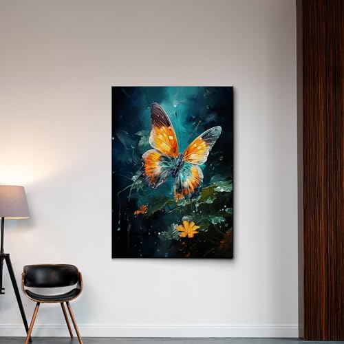 Abstract Painting Buy Canvas Wall Art, Butterfly Painting Art, Butterfly canvas, bedroom Butterfly wall art,Watercolor abstract Butterfly canvas painting