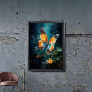 Abstract Painting Buy Canvas Wall Art, Butterfly Painting Art, Butterfly canvas, bedroom Butterfly wall art,Watercolor abstract Butterfly canvas painting