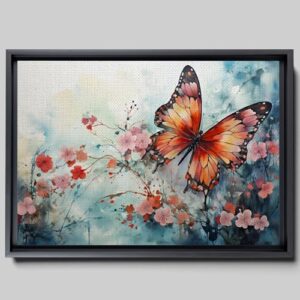 abstract painting buy canvas wall art, butterfly painting art, butterfly canvas, bedroom butterfly wall art,watercolor abstract butterfly canvas painting