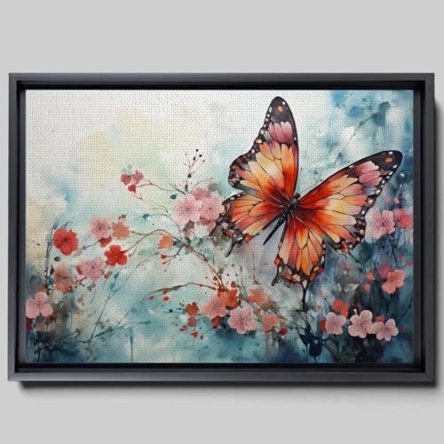 Abstract Painting Buy Canvas Wall Art, Butterfly Painting Art, Butterfly canvas, bedroom Butterfly wall art,Watercolor abstract Butterfly canvas painting