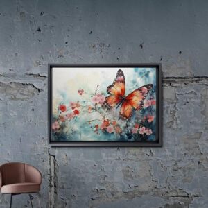 Abstract Painting Buy Canvas Wall Art, Butterfly Painting Art, Butterfly canvas, bedroom Butterfly wall art,Watercolor abstract Butterfly canvas painting