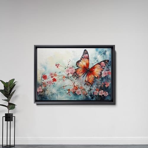 Abstract Painting Buy Canvas Wall Art, Butterfly Painting Art, Butterfly canvas, bedroom Butterfly wall art,Watercolor abstract Butterfly canvas painting