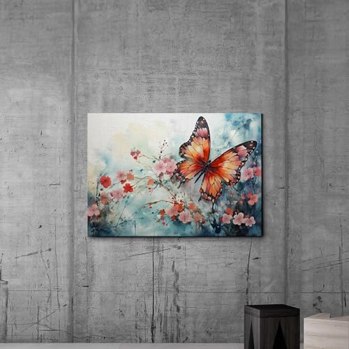 Abstract Painting Buy Canvas Wall Art, Butterfly Painting Art, Butterfly canvas, bedroom Butterfly wall art,Watercolor abstract Butterfly canvas painting