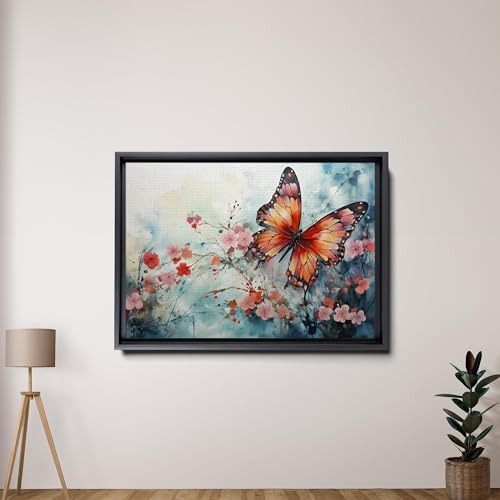 Abstract Painting Buy Canvas Wall Art, Butterfly Painting Art, Butterfly canvas, bedroom Butterfly wall art,Watercolor abstract Butterfly canvas painting