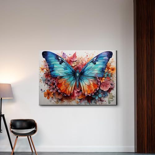 Abstract Painting Buy Canvas Wall Art, Butterfly Painting Art, Butterfly canvas, bedroom Butterfly wall art,Watercolor abstract Butterfly canvas painting