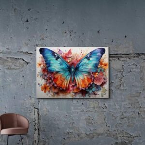 abstract painting buy canvas wall art, butterfly painting art, butterfly canvas, bedroom butterfly wall art,watercolor abstract butterfly canvas painting