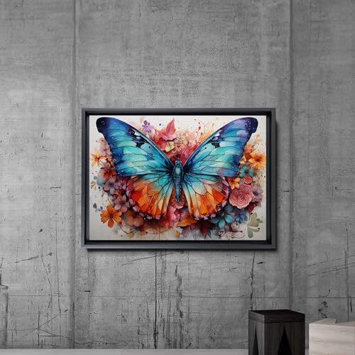 Abstract Painting Buy Canvas Wall Art, Butterfly Painting Art, Butterfly canvas, bedroom Butterfly wall art,Watercolor abstract Butterfly canvas painting