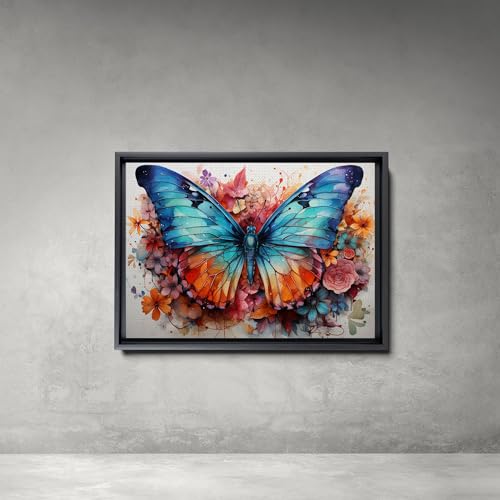 Abstract Painting Buy Canvas Wall Art, Butterfly Painting Art, Butterfly canvas, bedroom Butterfly wall art,Watercolor abstract Butterfly canvas painting