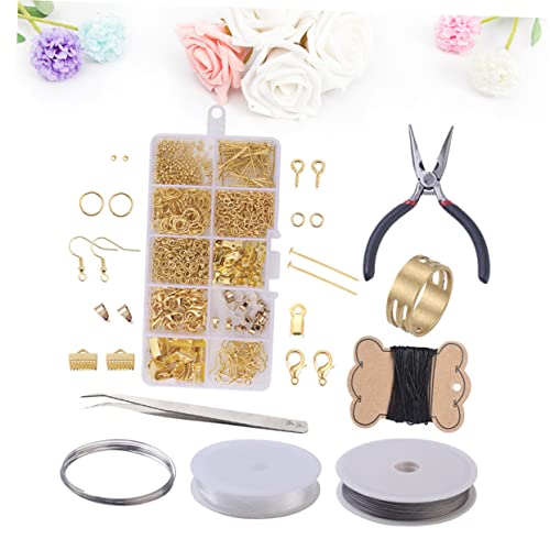 TEHAUX 1 Set Jewelry Earrings Jewelry Making Supplies DIY Earrings Materials Jump Rings Earring Finding Tool DIY Earrings Accessories Earring Maker kit Earring Making Pliers Repair