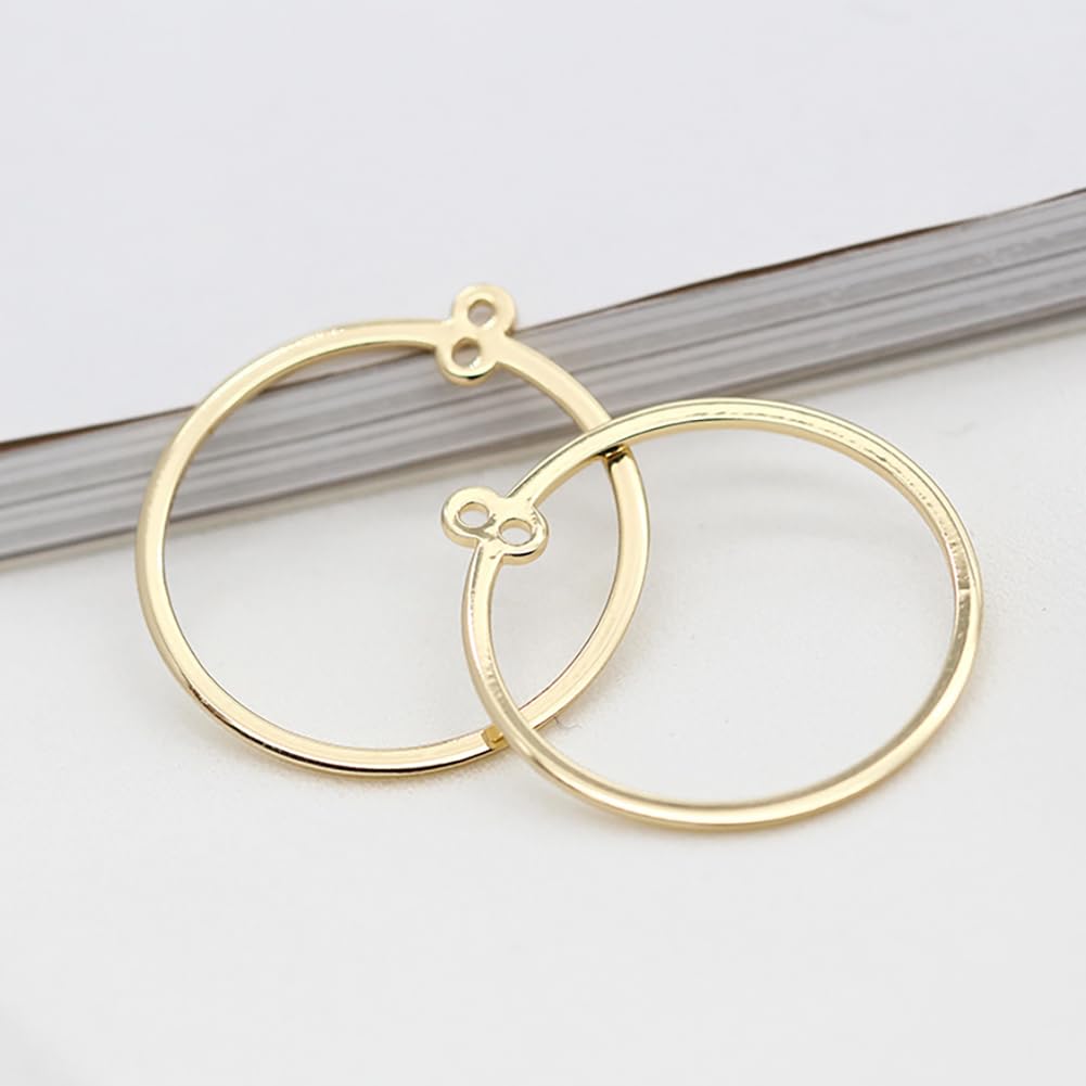 10 Pcs Round Beading Hoop Rings Earring Finding Hoop Circle Bezels Linking Rings Wine Glass Charm Rings Jewelry Making Link Rings