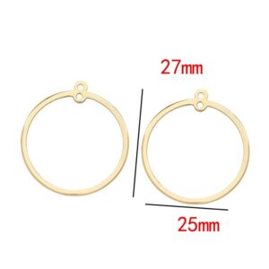 10 Pcs Round Beading Hoop Rings Earring Finding Hoop Circle Bezels Linking Rings Wine Glass Charm Rings Jewelry Making Link Rings