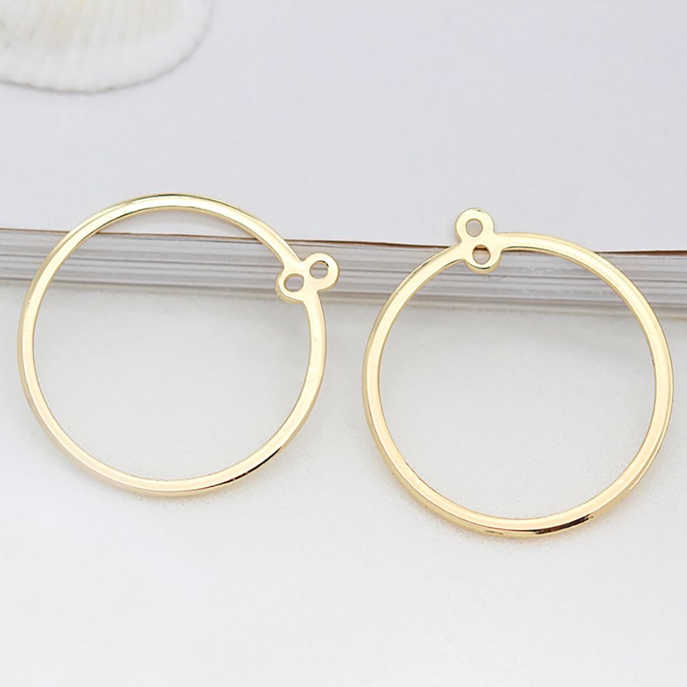 10 Pcs Round Beading Hoop Rings Earring Finding Hoop Circle Bezels Linking Rings Wine Glass Charm Rings Jewelry Making Link Rings