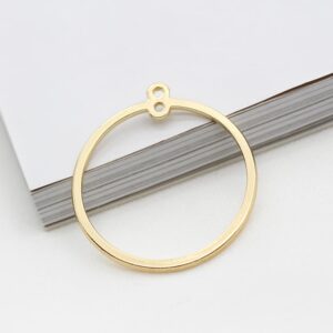 10 Pcs Round Beading Hoop Rings Earring Finding Hoop Circle Bezels Linking Rings Wine Glass Charm Rings Jewelry Making Link Rings