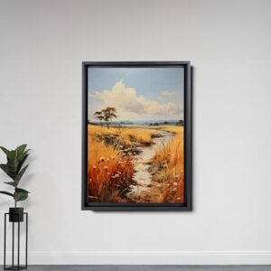 Samsung Frame TV Art Wildflower Field, Flower Meadow, Vintage print, print print, Canvas, Art Print