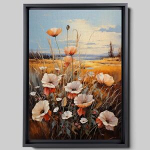 frame tv art spring, samsung frame tv art, wildflower field, frame tv art vintage., canvas, art decor