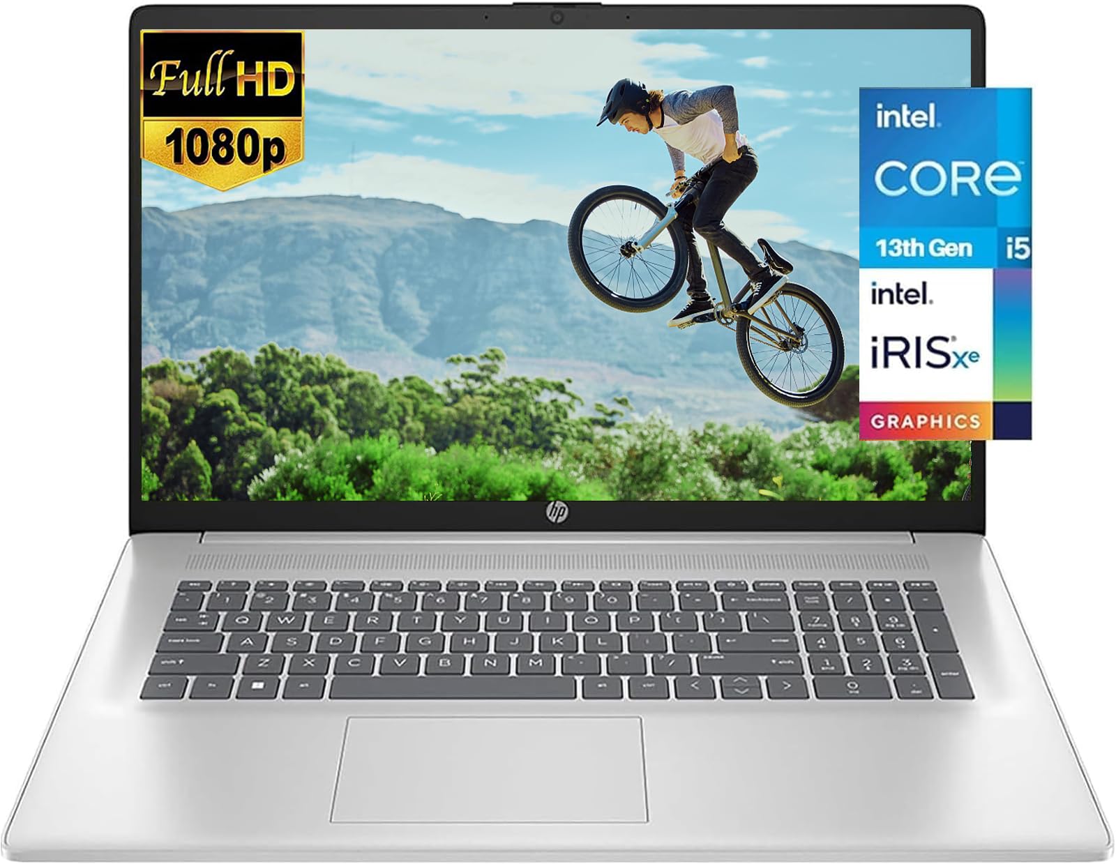 HP 17.3 Laptop, 2023 Best Laptop for Working, 17.3" FHD Display, Intel Core i5 1335U Processor up to 4.6GHz, 32GB RAM, 1TB SSD, Intel Iris Xe Graphics, Wi-Fi 6, Backlit Keyboard, Windows 11 Home