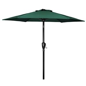 yssoa 7.5' patio outdoor table market yard umbrella with 6 sturdy ribs, 7.5ft, green