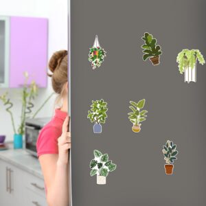 Copkim 32 Pieces Bulk Plant Fridge Magnets Cute Monstera Cactus Refrigerator Magnets Office School Whiteboard Magnet Christmas Plant Lover Gifts Green Vibrant Decoration