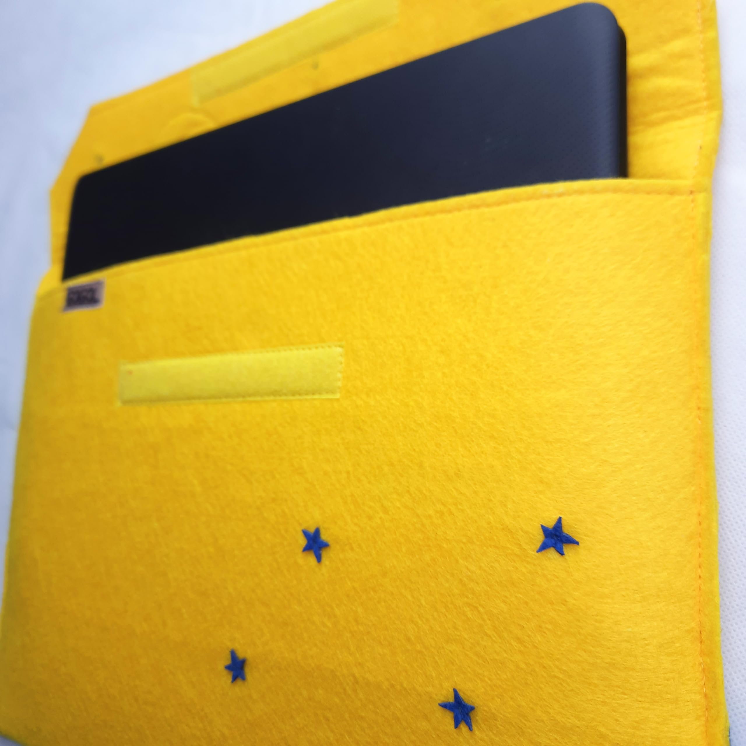 Laptop Case for Apple MacBook Air, Apple MacBook Pro 13.3/13.6 inches, Handmade Felt Laptop Sleeve, Original Design Laptop Sleeve, Handmade unique cover, Felt laptop Carrying bag yellow color