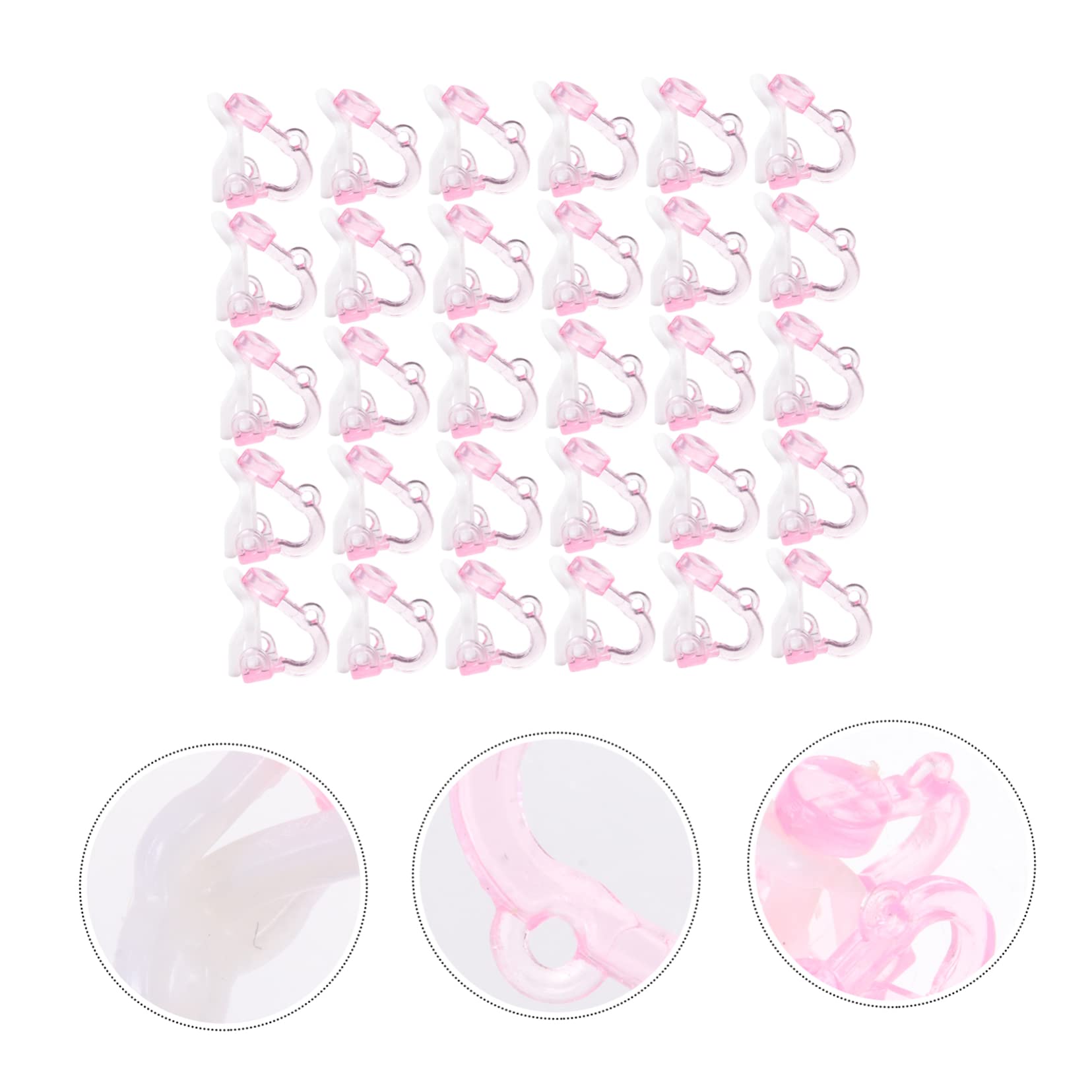 TEHAUX 100pcs Earring Accessories Stud Earring Converters Clip Ear Wrap Earrings Post Earring Converter Jewel Ornaments Earring Making Supplies Pierced Plastic Components Puncture