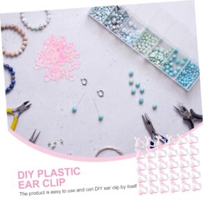 TEHAUX 100pcs Earring Accessories Stud Earring Converters Clip Ear Wrap Earrings Post Earring Converter Jewel Ornaments Earring Making Supplies Pierced Plastic Components Puncture