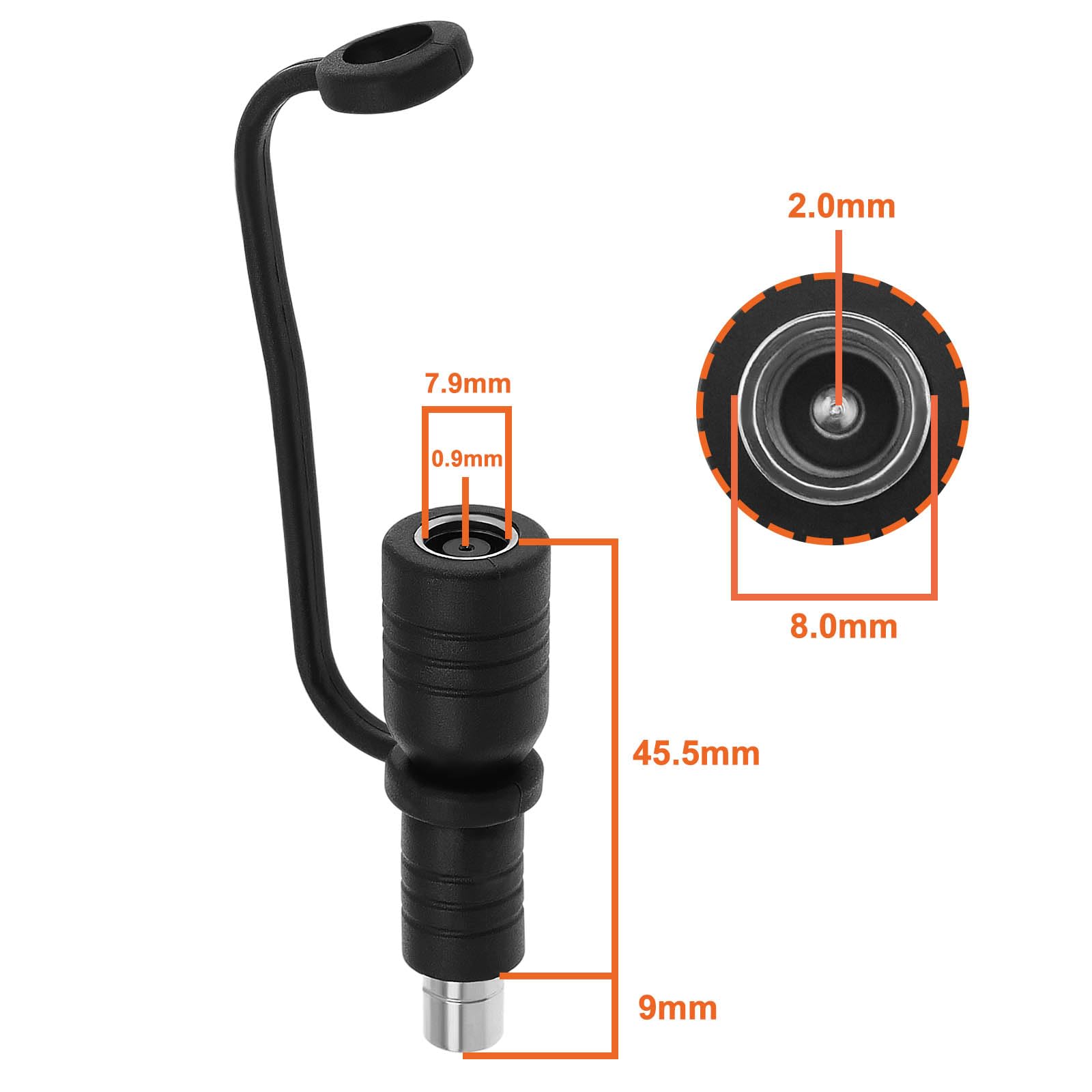 eMagTech 2pcs DC7909 to DC8020 Adapter 8mm Female to 7.9mm Male Connector Charging Convenience for Solar panel/RV/Portable Power Station Compatible with Explorer Solar Power Station