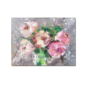 abstract peony wall art pink floral farmhouse vase bathroom vintage oil painting decoration wall art paintings canvas wall decor home decor living room decor aesthetic prints 12x16inch(30x40cm) frame