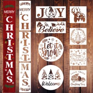 large christmas stencils for painting on wood, reusable merry christmas stencils porch sign stencils xmas holiday stencils for wood sign door decor diy crafts