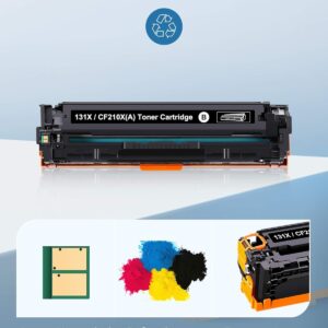 131X 131A Compatible Toner Cartridge 4-Pack, Replacement for HP 131X Toner