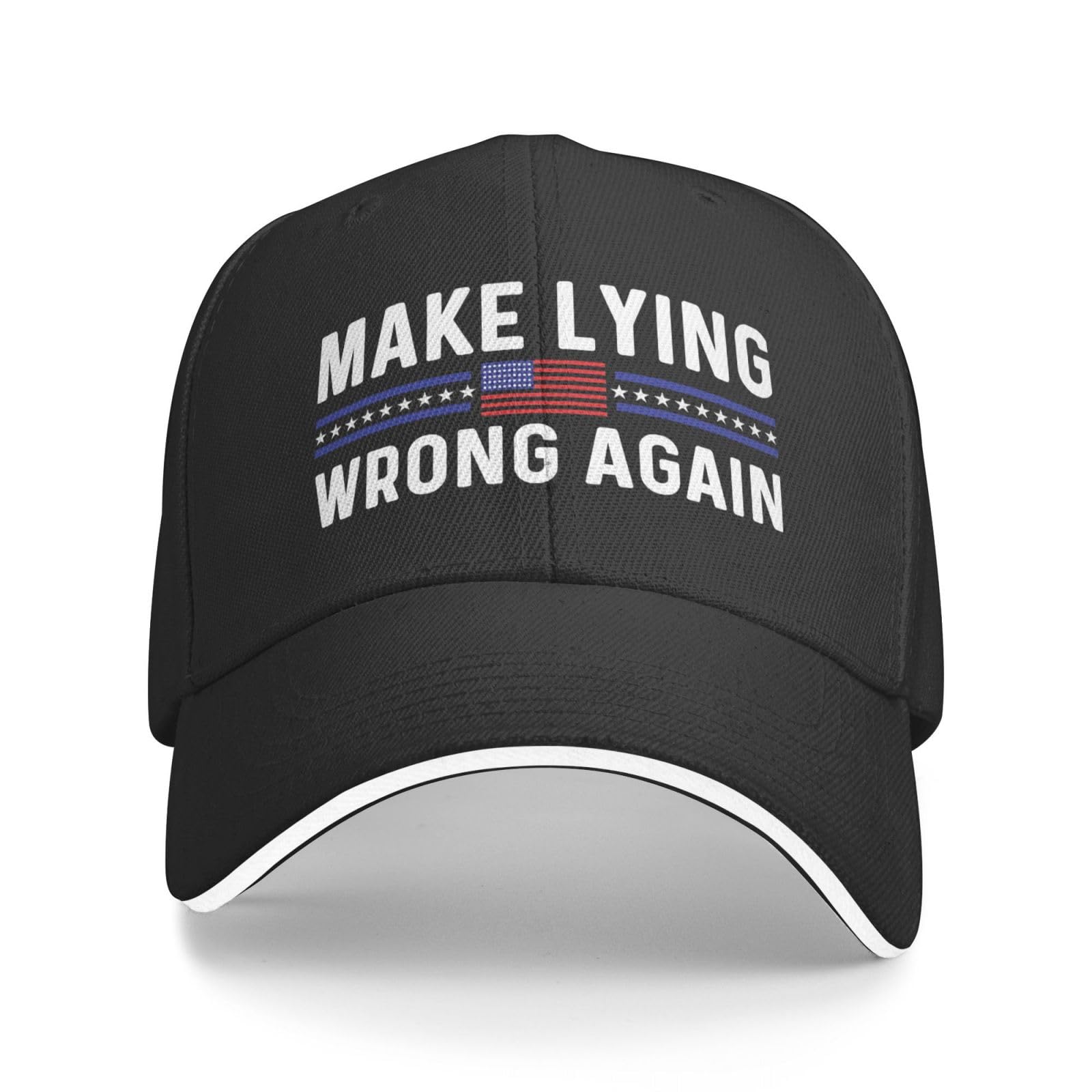 ARTRAY Make Lying Wrong Again Hat Men Dad Hats Cute Hats Black