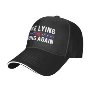 ARTRAY Make Lying Wrong Again Hat Men Dad Hats Cute Hats Black