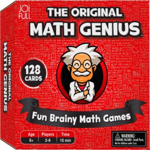 joifuli the original math genius card game: stem educational math game addition, subtraction, multiplication, division, all education levels ideal for homeschooling, classroom, and group learning