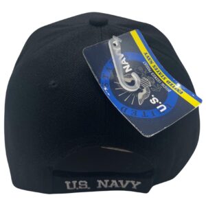 US Navy Official Licensed Premium Quality Military Baseball Cap (US, Alpha, One Size, Black Anchor Logo)