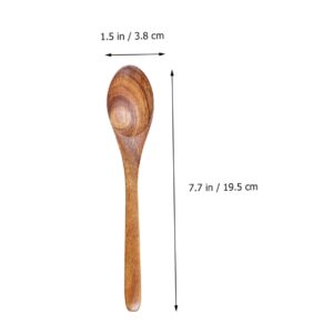 Abaodam 3 Sets Cutlery Spoon Salad Serving Utensils Wooden Utensils for Eating Cake Server Wood Dinnerware Dessert Spoon Pizza Cutter Pudding Spoon Wood Tableware Reusable Dessert Fork