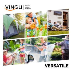 VINGLI 400L/100 Gallon Water Tank, Foldable Portable Water Bob, Large Capacity Soft Water Bladder Storage Containers，Water Bag, for Emergency Water, RV Camping, Garden