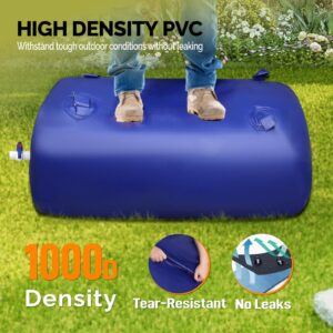 VINGLI 400L/100 Gallon Water Tank, Foldable Portable Water Bob, Large Capacity Soft Water Bladder Storage Containers，Water Bag, for Emergency Water, RV Camping, Garden