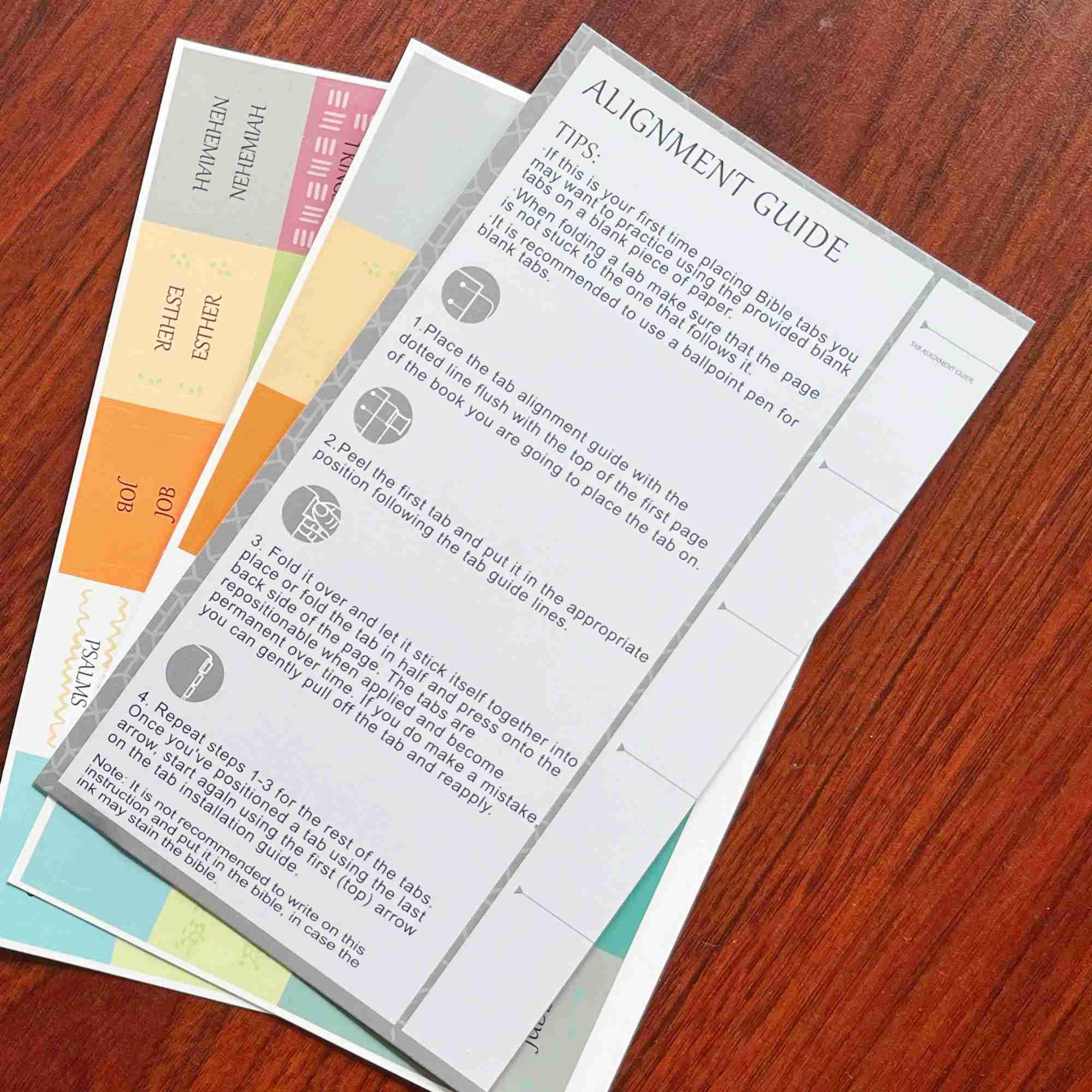 Laminated Bible Tabs, Reposition Large Print Stickers, Easy to Read and Apply Bible Tabs for Women and Man (Uniform)