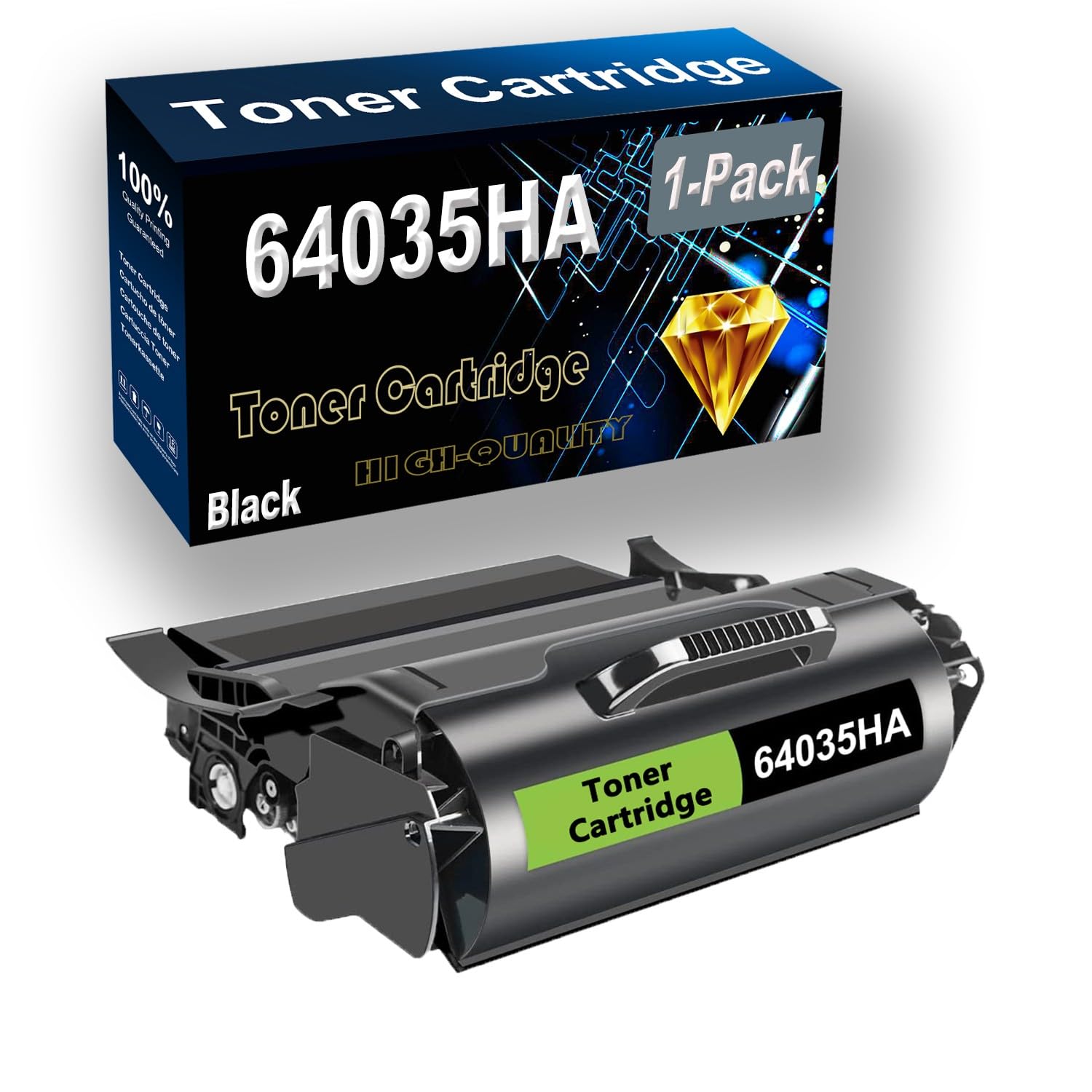 Kolasels Remanufactured Toner Cartridge Replacement for 64035HA for T640, T642, T644 Printer (1-Pack Black)