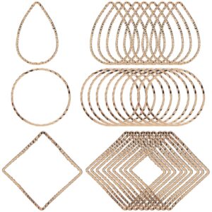 villcase 30pcs geometric figure earring hoops earrings findings craft earring making accessories