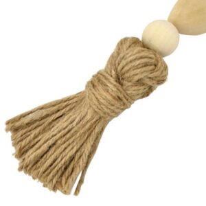 COHEALI Wooden Beads Decor Tassel Country Beads Decorative Tassel Farmhouse Beads Drape Tiebacks Fastener White Decorations Farmhouse Wall Decor Home Decor Curtain Rope White Border Bamboo