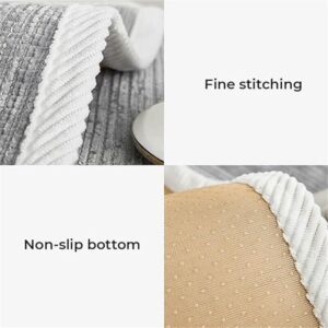 LOBALU Funny Fuzzy Sofa Cover - Simple Striped Chenille Anti-Scratch Couch Cover, Towel Mattress Protector Furniture Protector Washable Anti-Slip Sofa Cover (Orange,Pillow/17.7 * 17.7Inch)