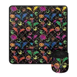 huisefor halloween bat sewing machine pad for table with pockets, hippie sewing machine pad reduce vibration waterproof sew machine pad to reduce noise