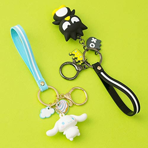 PaPiJoJo Cute Keychains for Women/Girls, Cinnamoroll Kawaii Anime Key Chain Accessories Wristlet Keychain for Backpack Handbag Car Keys